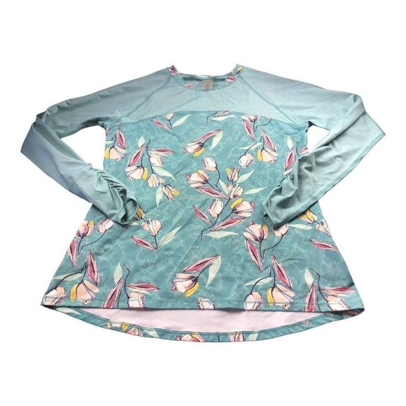 Calia | Tops | 250 Calia Rashguard Swim Top Xl Garden Gate Long Sleeve ...